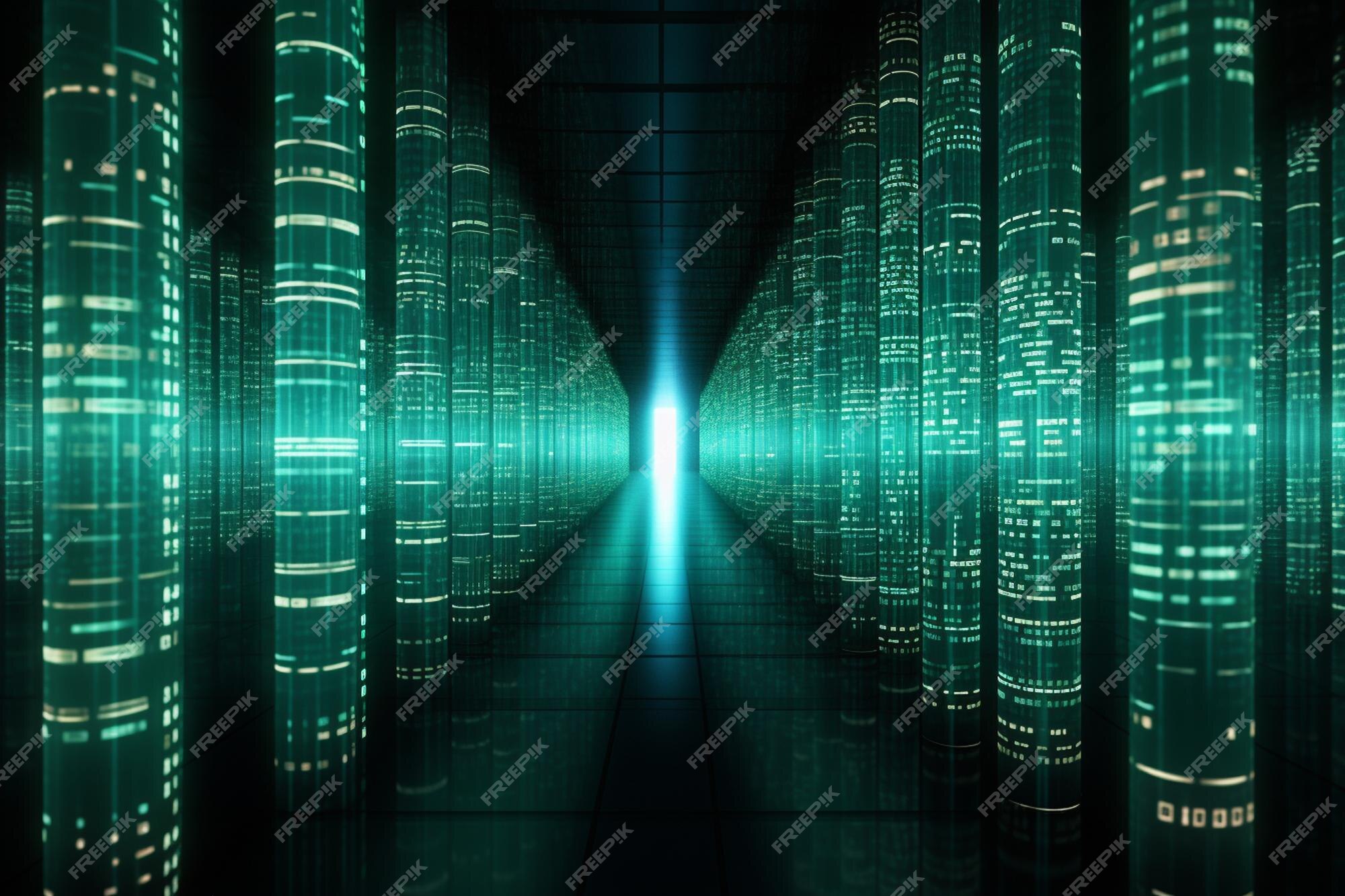 Numbers On The Screen Digital Stream Of Binary Code Binary Code Matrix
