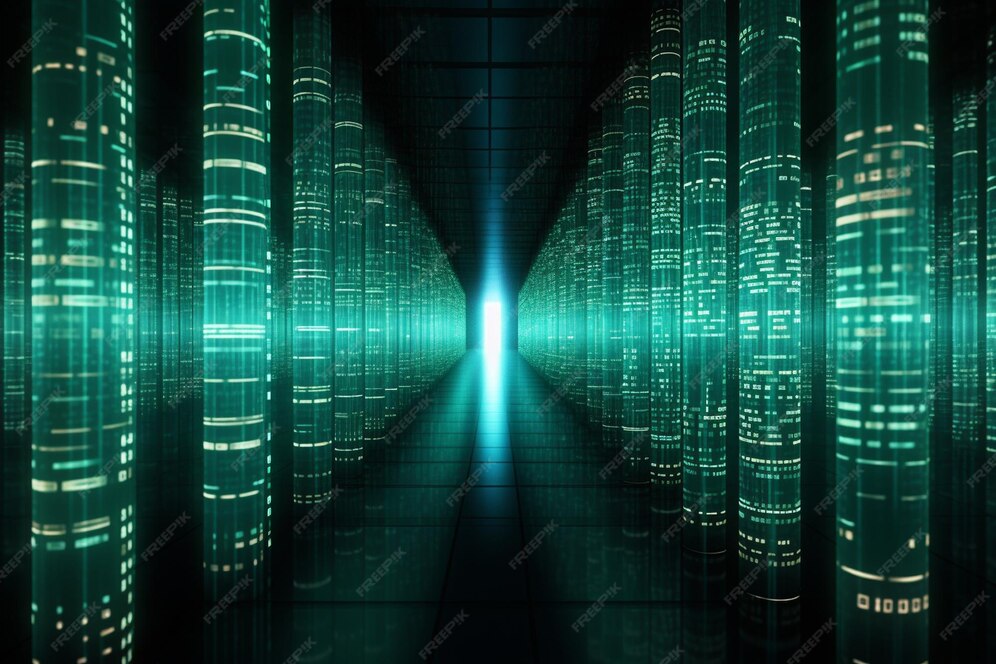 Numbers On The Screen Digital Stream Of Binary Code Binary Code Matrix One Zero Premium Ai