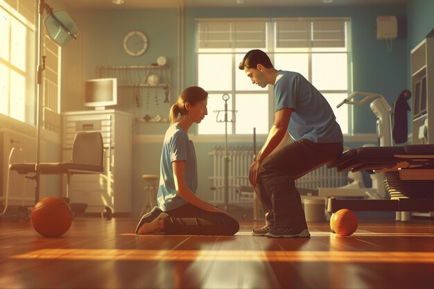 Occupational therapist helping a patient with reha | Premium AI ... Occupational therapist helping a patient with reha | Premium AI ...