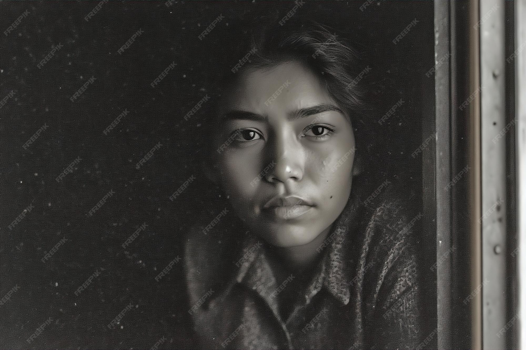 Premium AI Image | Old black and white photo of a woman Premium AI Image | Old black and white photo of a woman