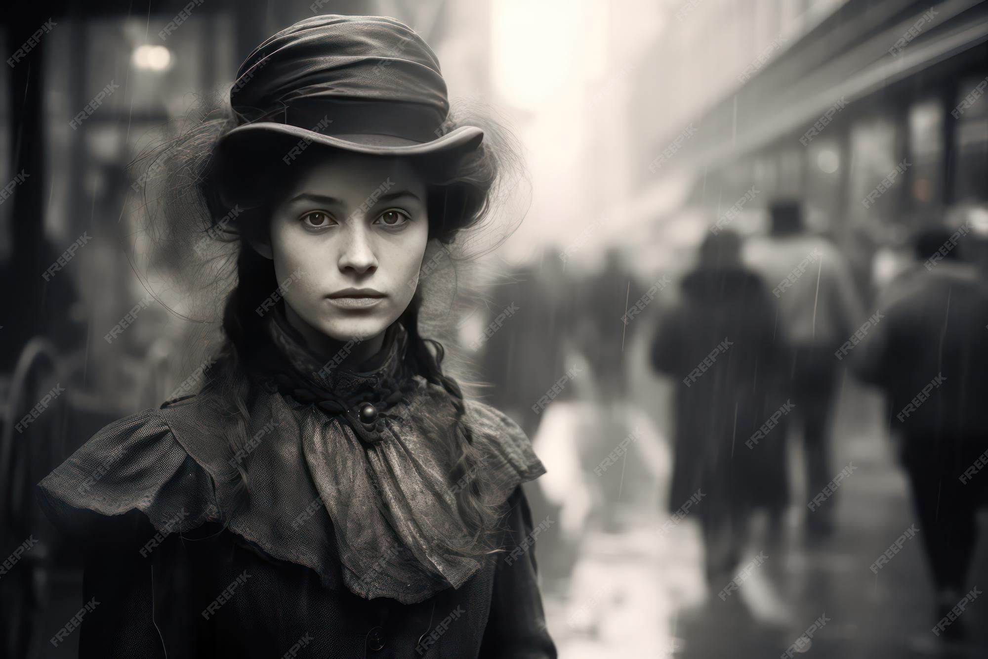 Premium AI Image | Old black and white street photographs Premium AI Image | Old black and white street photographs