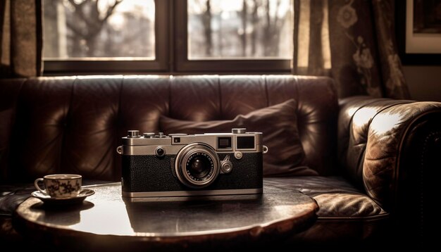 Premium AI Image | Old fashioned camera on antique table capturing ... Premium AI Image | Old fashioned camera on antique table capturing ...