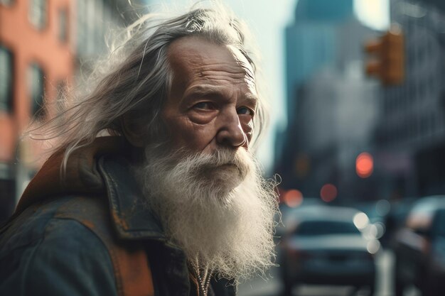 Premium AI Image | Old man homeless beggar Senior bearded man living in ... Premium AI Image | Old man homeless beggar Senior bearded man living in ...