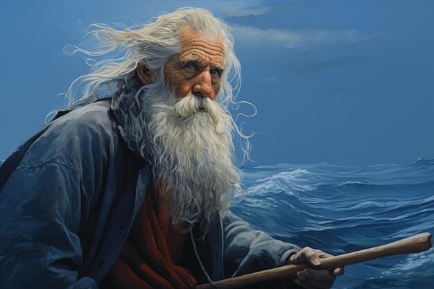 Old sailor navigating the sea | Premium AI-generated image Old sailor navigating the sea | Premium AI-generated image
