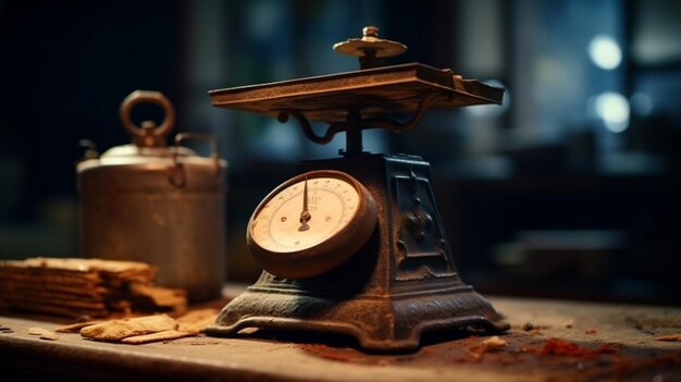 Premium AI Image | Old weighing scale Generative AI Premium AI Image | Old weighing scale Generative AI