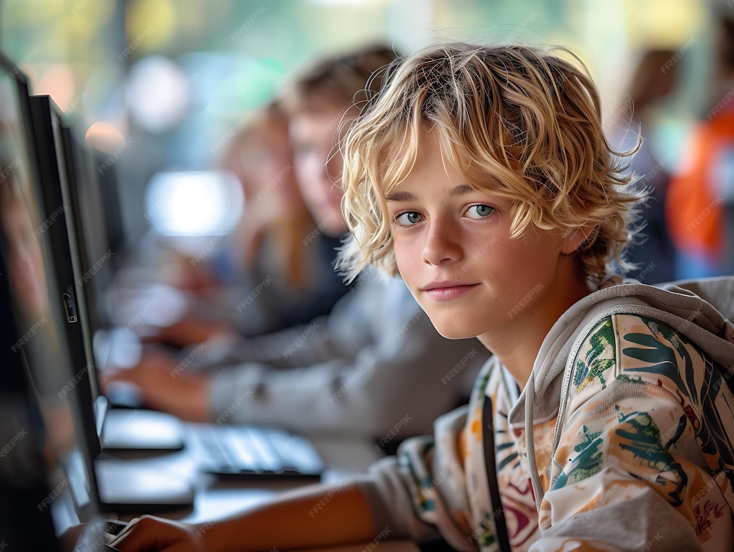 Online coding class students learning programming problemsolving logical thinking creative ...