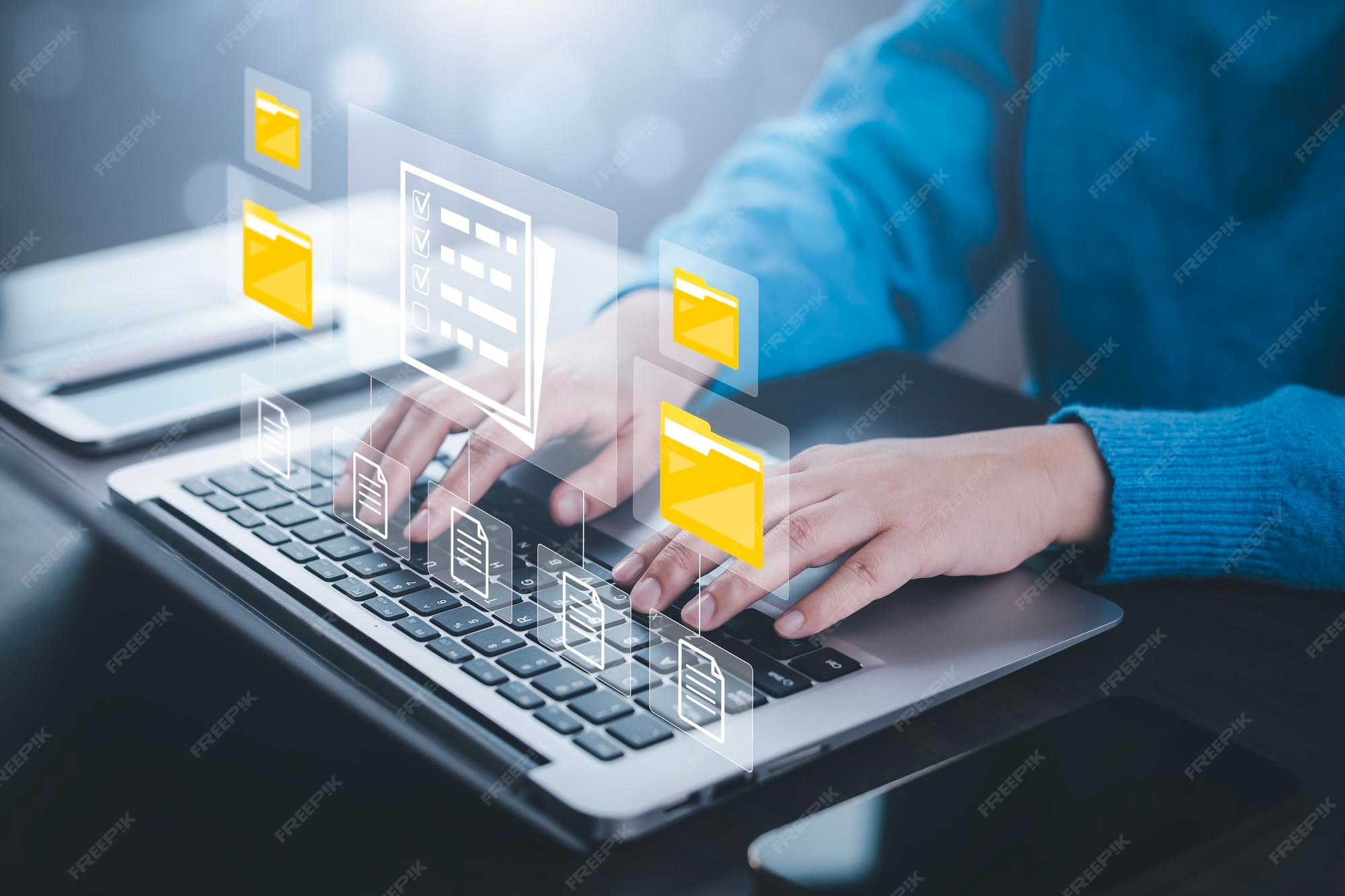 Premium Photo | Online documentation database and document management ...