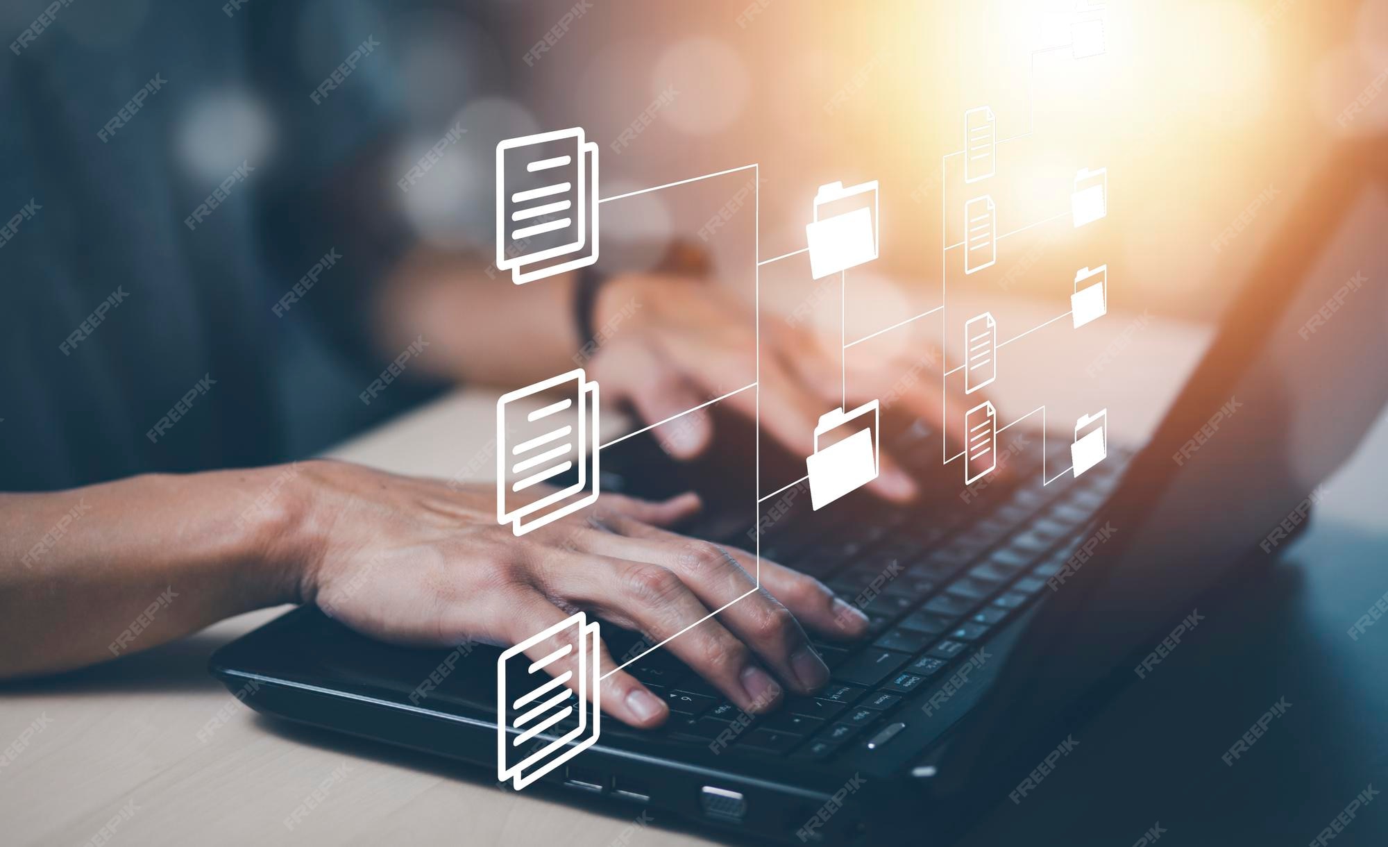 Premium Photo | Online documentation database and document management ...