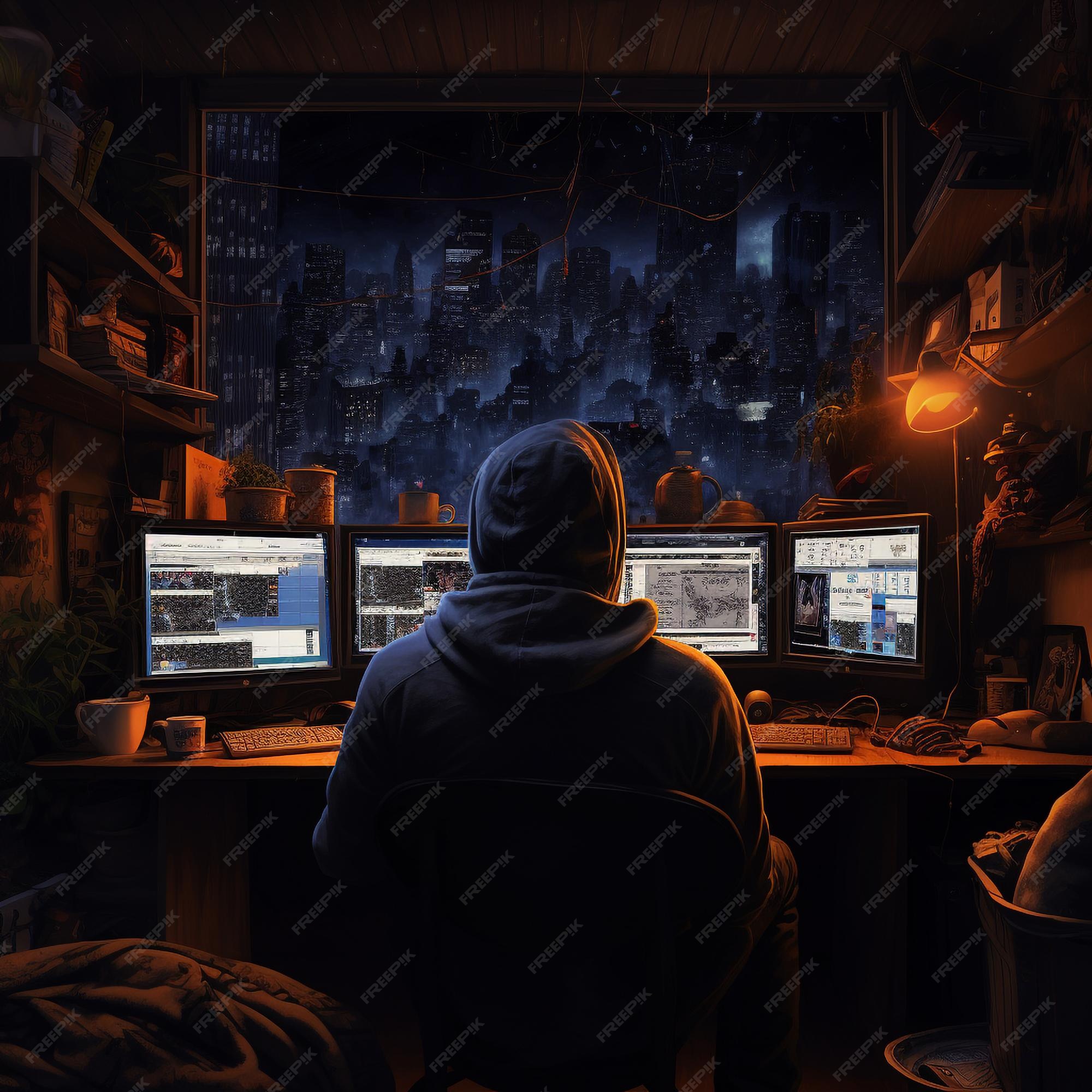 Premium AI Image | online hacker computer hacker hacker hacking ...