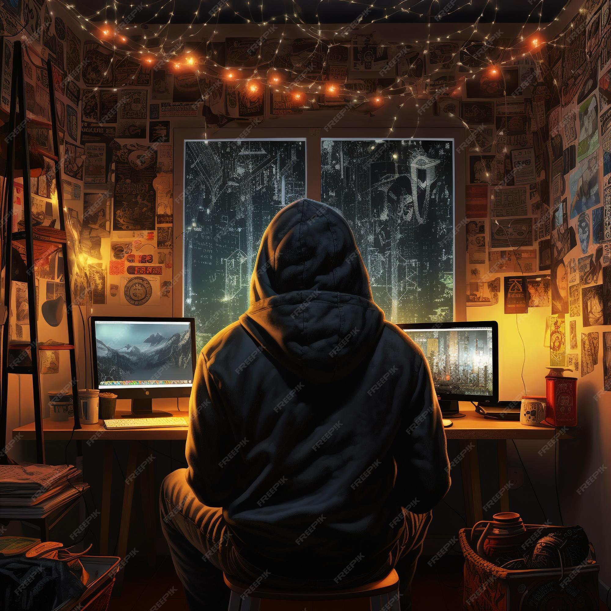 Premium AI Image | online hacker computer hacker hacker hacking ...