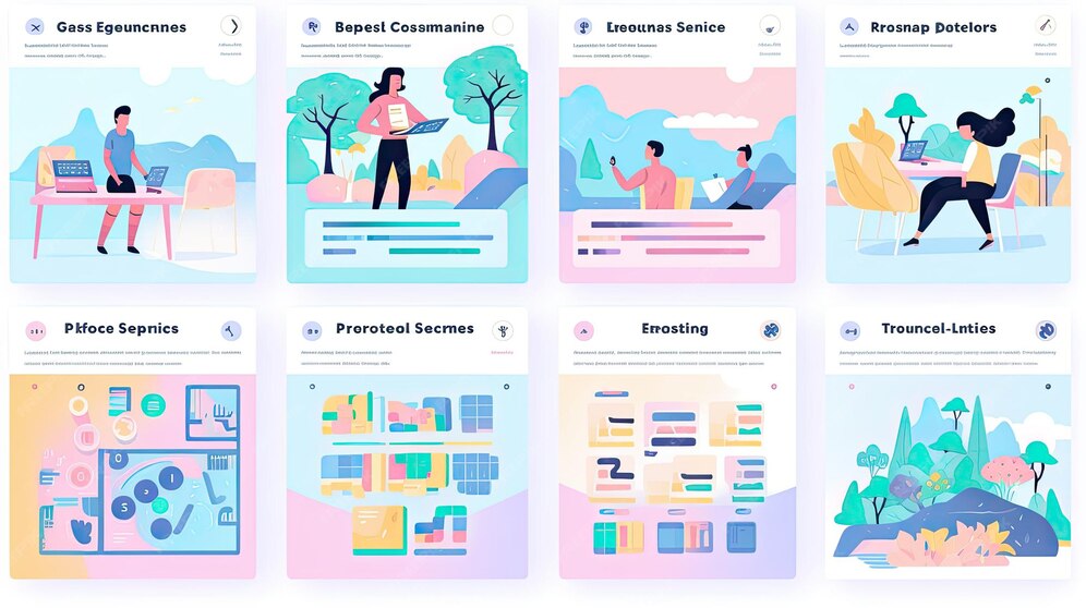 Premium AI Image | Online learning management system interface flat Premium AI Image | Online learning management system interface flat