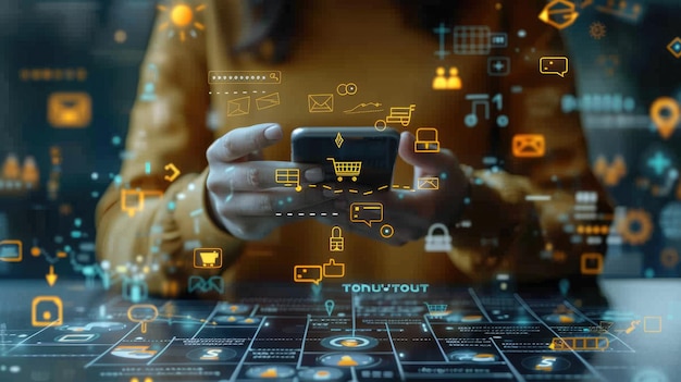 Premium Photo | Online shopper customer navigating social media for ... Premium Photo | Online shopper customer navigating social media for ...