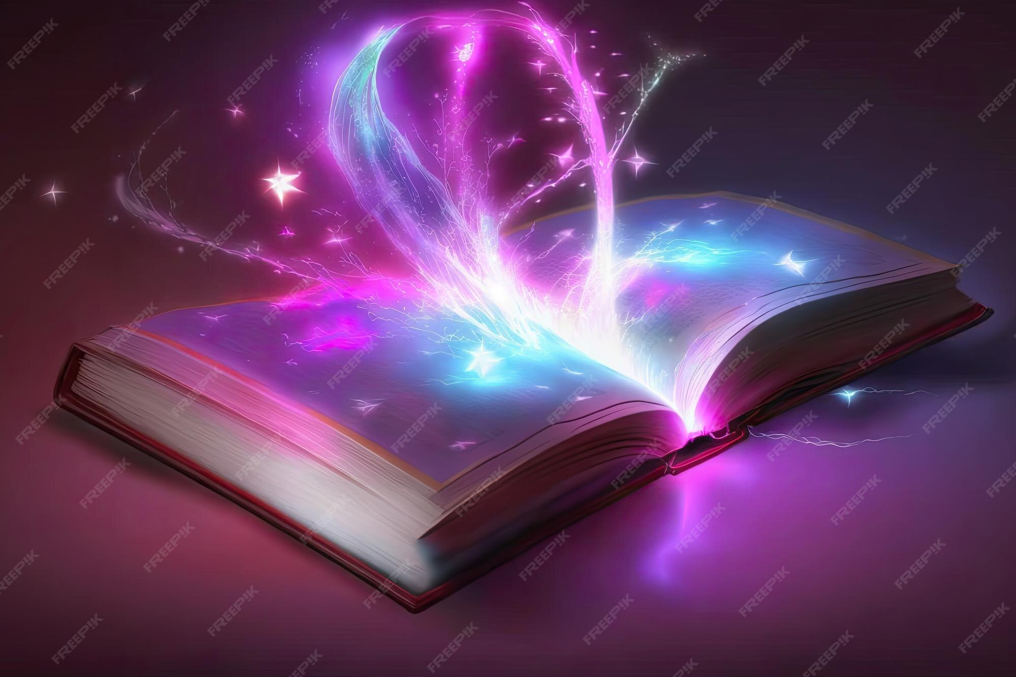 Premium AI Image | Open magical book with fantasy landscape over pages ... Premium AI Image | Open magical book with fantasy landscape over pages ...