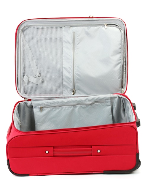 Premium Photo | Opened empty red suitcase isolated on white Premium Photo | Opened empty red suitcase isolated on white
