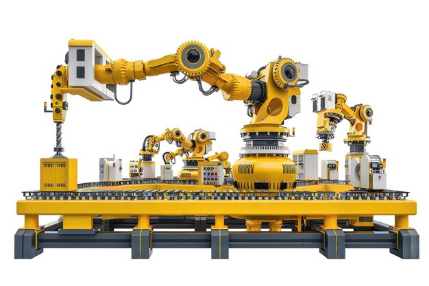 Optimizing Production with Factory Automation | Premium AI-generated image Optimizing Production with Factory Automation | Premium AI-generated image