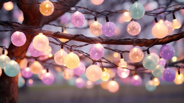 Premium Ai Image Outdoor String Lights