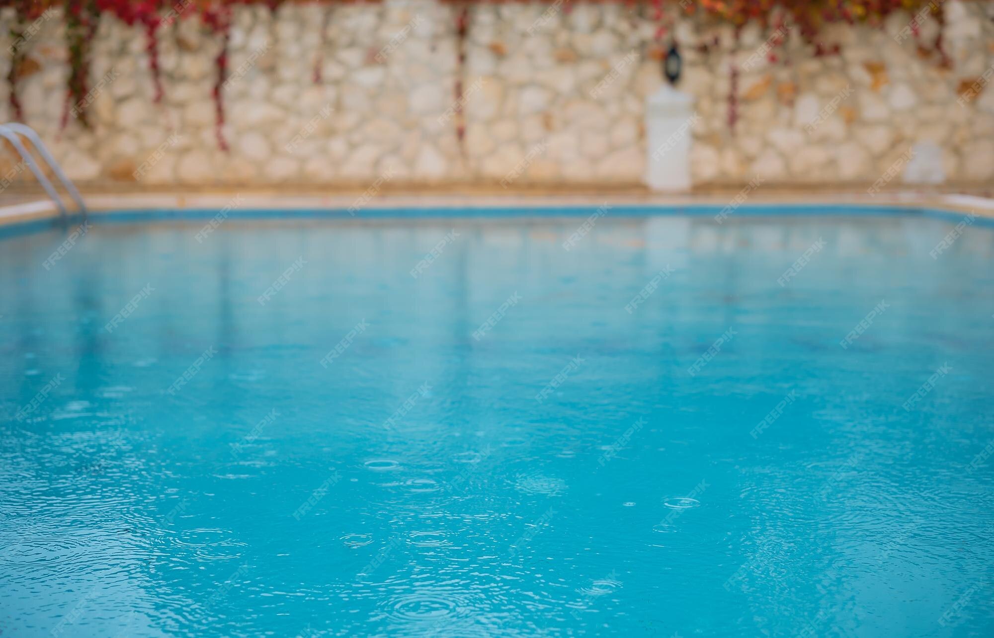 Premium Photo | Outdoor swimming pool in rainy weather rainy season ... Premium Photo | Outdoor swimming pool in rainy weather rainy season ...