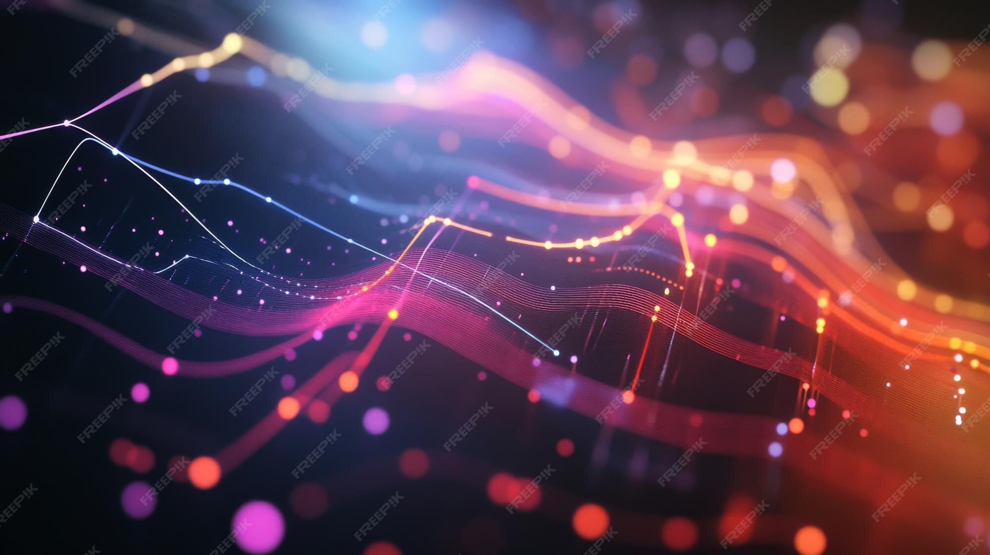 An Overhead Shot Of A 3d Line Graph Showing Multiple Data Points And