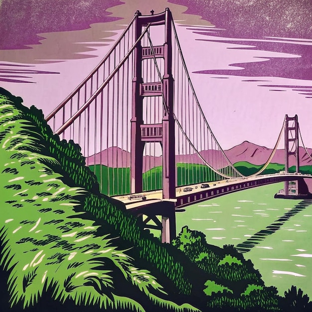 A painting of a bridge that says quot the bridge quot | Premium AI ... A painting of a bridge that says quot the bridge quot | Premium AI ...