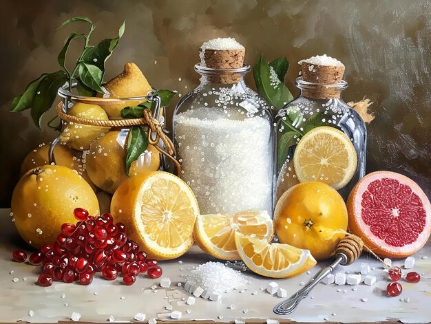 A painting of various types of lemons lemons and lemons | Premium AI ... A painting of various types of lemons lemons and lemons | Premium AI ...