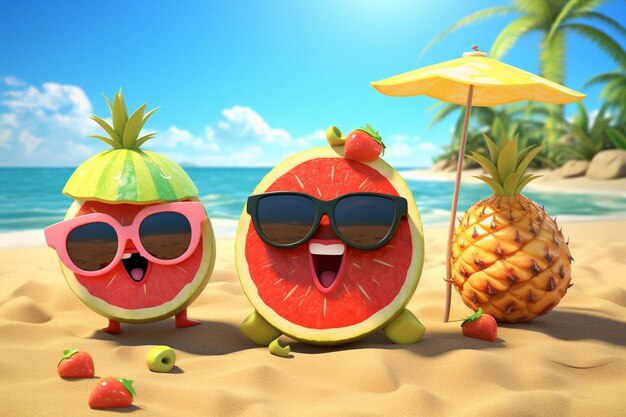 Premium Photo A Pair Of Sunglasses With Sunglasses On The Beach