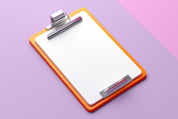 Premium AI Image | Paper clipboard 3D render style AI Generated Premium AI Image | Paper clipboard 3D render style AI Generated