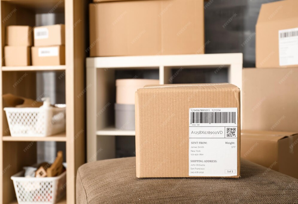 Premium Photo | Parcel ready for shipment to customer indoors Premium Photo | Parcel ready for shipment to customer indoors