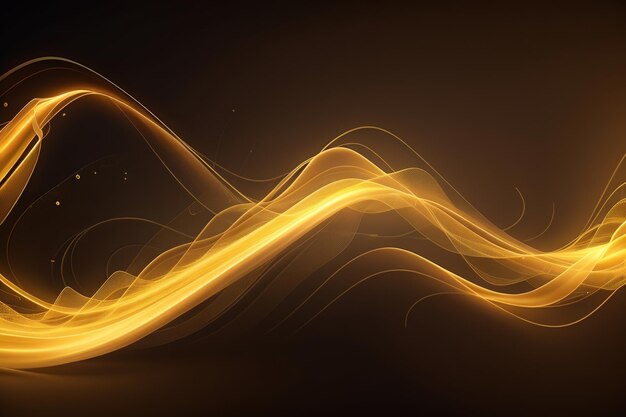 Premium AI Image | Particle Gold Wave Dynamic Like Abstract Premium AI Image | Particle Gold Wave Dynamic Like Abstract