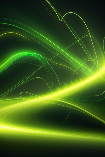 Premium AI Image | Particle Green Wave Dynamic Like Abstract Premium AI Image | Particle Green Wave Dynamic Like Abstract