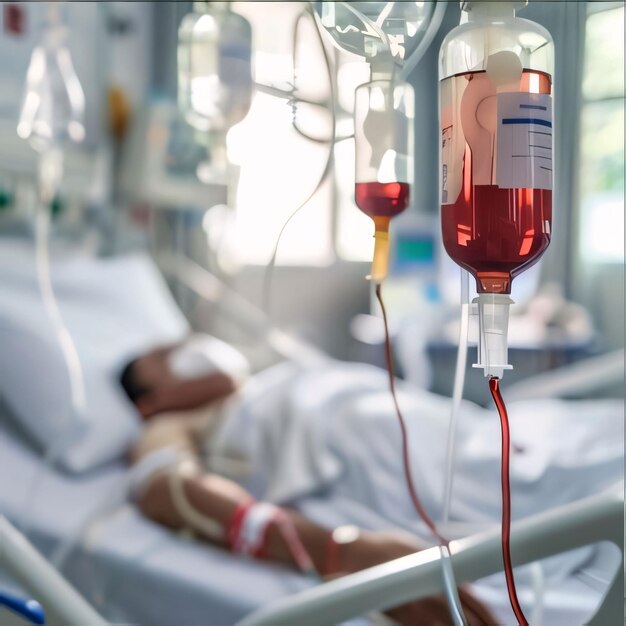 Premium Photo | Patient in hospital bed with saline intravenous IV drip Premium Photo | Patient in hospital bed with saline intravenous IV drip