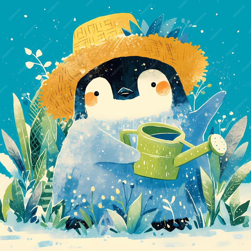 Premium Photo | Penguin Farmers Whimsical Adventure Premium Photo | Penguin Farmers Whimsical Adventure