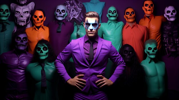 Premium AI Image | people celebrating Halloween in colorful ways Premium AI Image | people celebrating Halloween in colorful ways