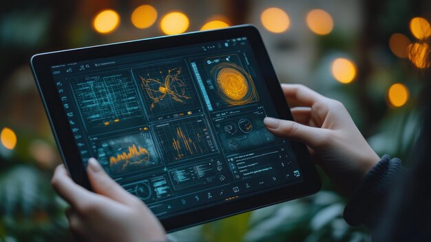 Person Analyzing Data on a Tablet | Premium AI-generated image Person Analyzing Data on a Tablet | Premium AI-generated image
