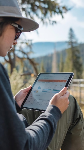 Person reading data on a tablet | Premium AI-generated image Person reading data on a tablet | Premium AI-generated image