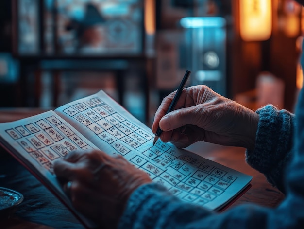 A person solving a Sudoku puzzle | Premium AI-generated image A person solving a Sudoku puzzle | Premium AI-generated image