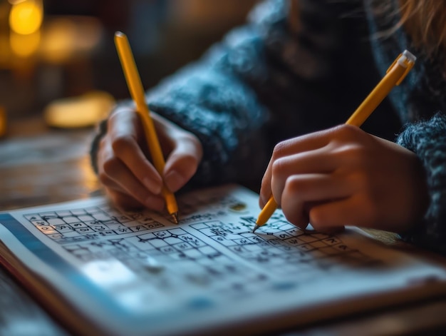 A person solving a Sudoku puzzle | Premium AI-generated image A person solving a Sudoku puzzle | Premium AI-generated image