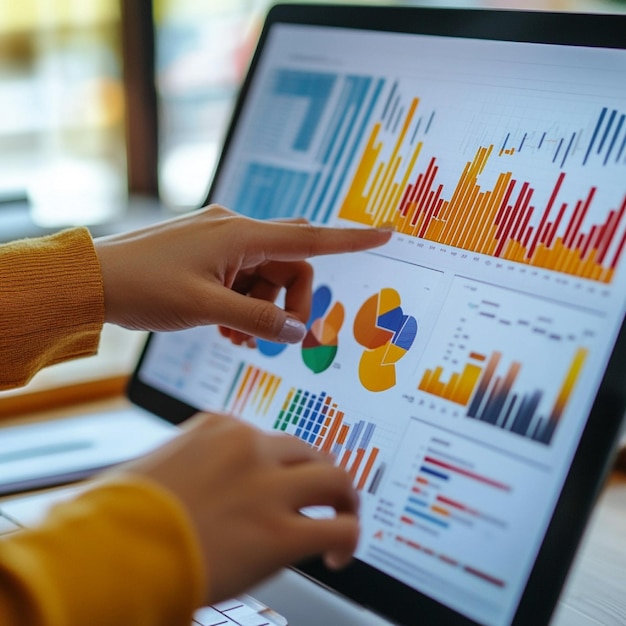 A person using data visualization tools to create engaging reports and ... A person using data visualization tools to create engaging reports and ...