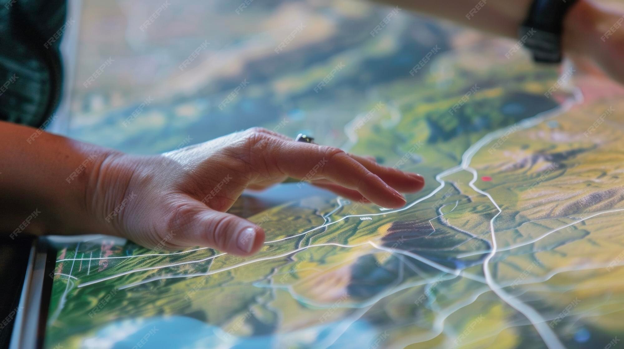 Premium Photo | A persons hand using the measurement tool on an ar map ... Premium Photo | A persons hand using the measurement tool on an ar map ...
