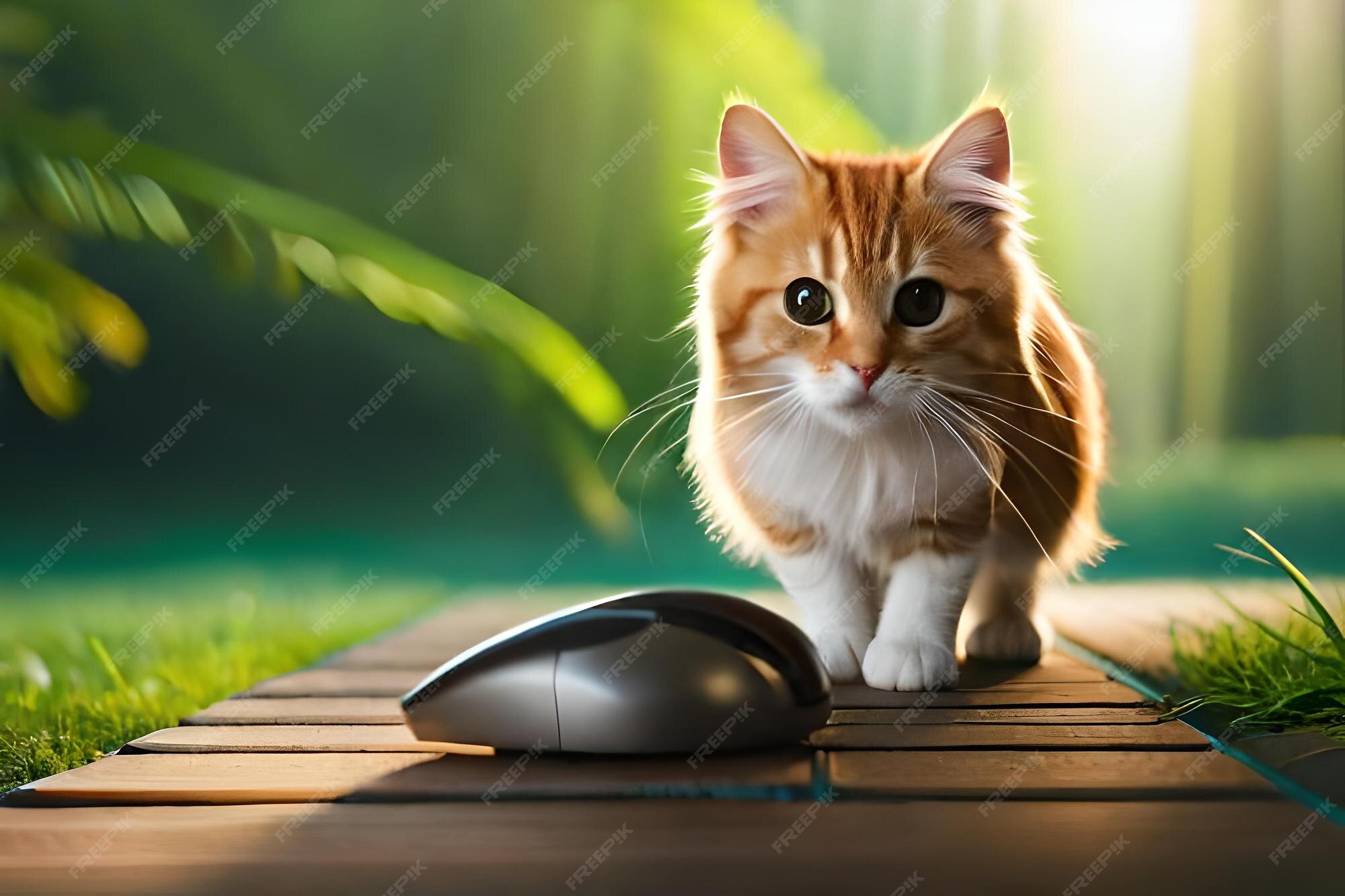 Premium Photo Photo A Cat And A Rat Are Looking At Each Other