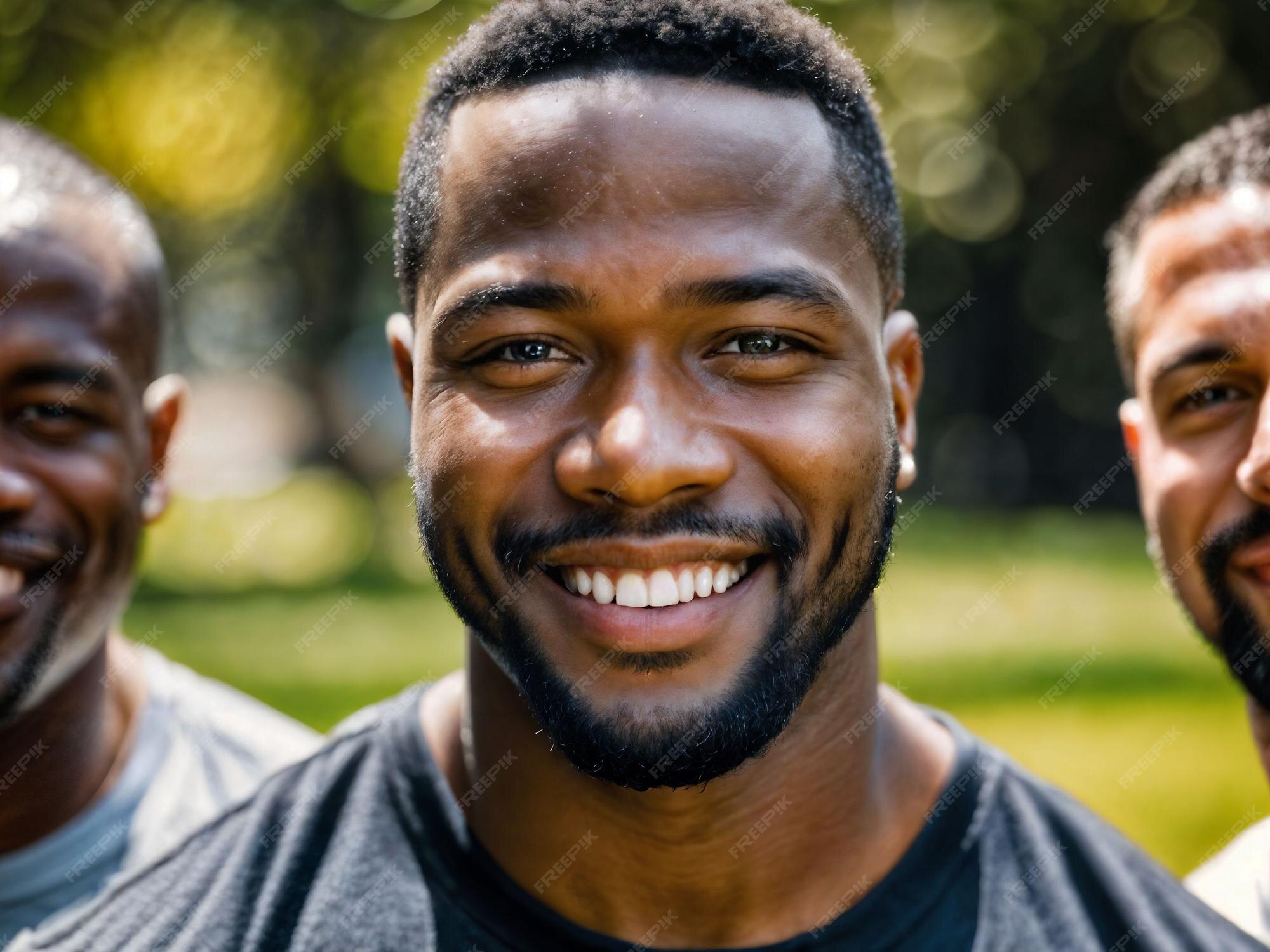 Premium AI Image | photo of group happy black strong man generative AI Premium AI Image | photo of group happy black strong man generative AI