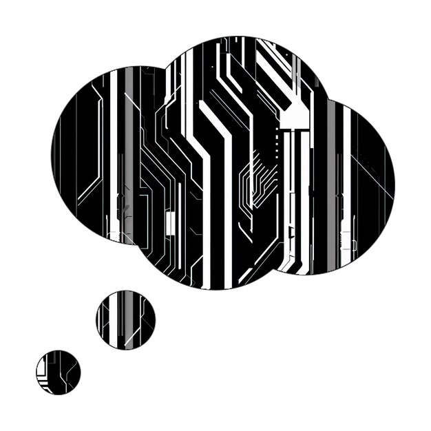 Premium Photo | Photo icons thought bubble icon black white technology ... Premium Photo | Photo icons thought bubble icon black white technology ...
