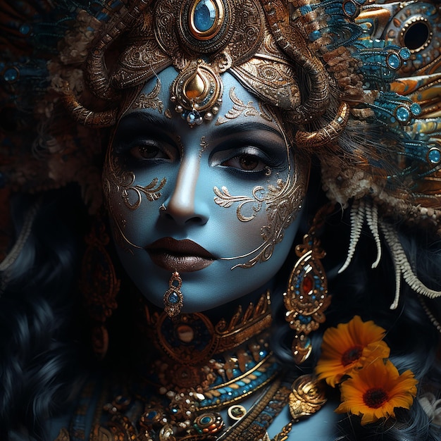 Premium Photo | Photo krishna the hindu god face close up image ... Premium Photo | Photo krishna the hindu god face close up image ...