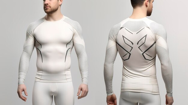 Premium Photo A Photo Of Mens Athletic Compression Tops