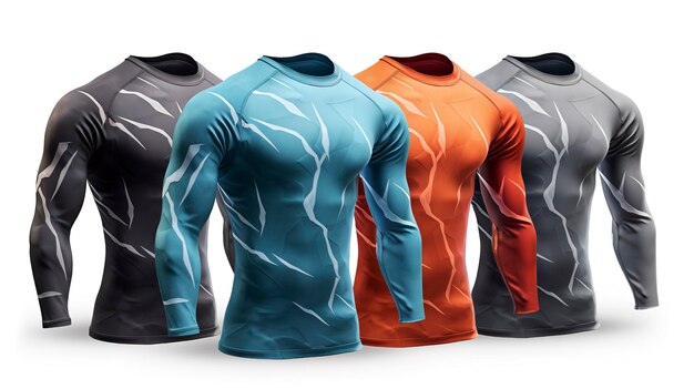 Premium Photo A Photo Of Mens Athletic Compression Tops