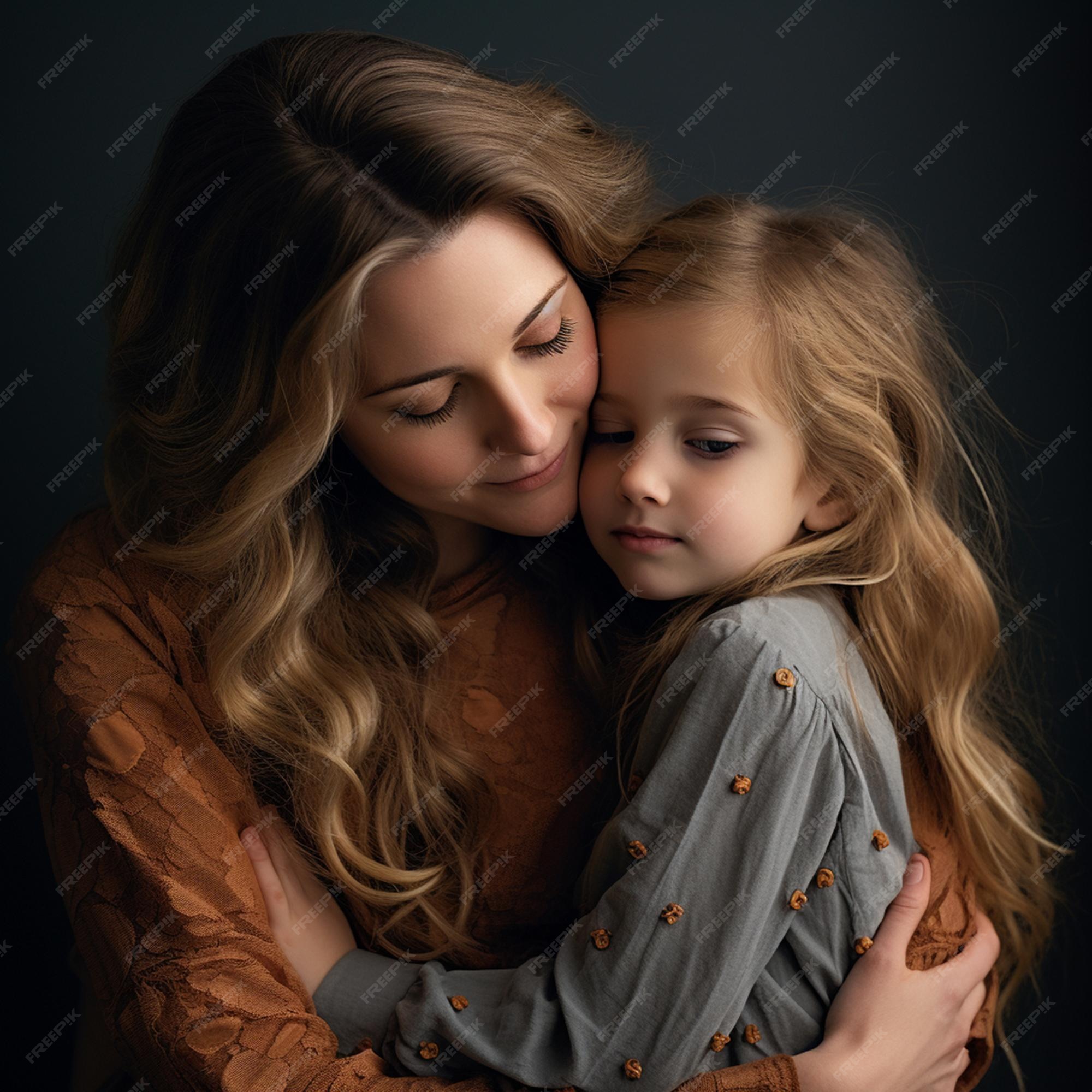 Premium Photo Photo Mom And Daughter Hugging Each Other