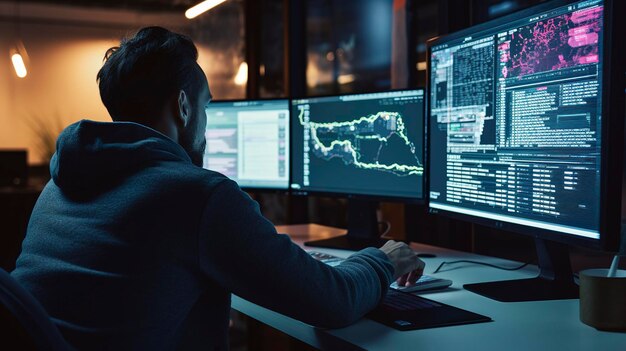 Premium Photo | A photo of a programmer designing a user interface Premium Photo | A photo of a programmer designing a user interface