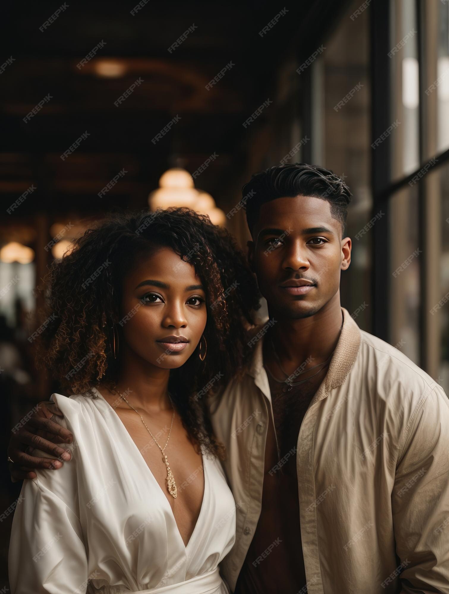 Premium Photo Photo Real Interracial Couple Posing Together Portrait 4k