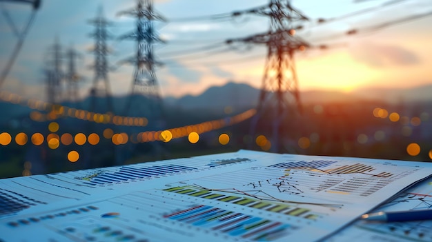Photo Realistic Energy Analyst Forecasting Consumption Trends For