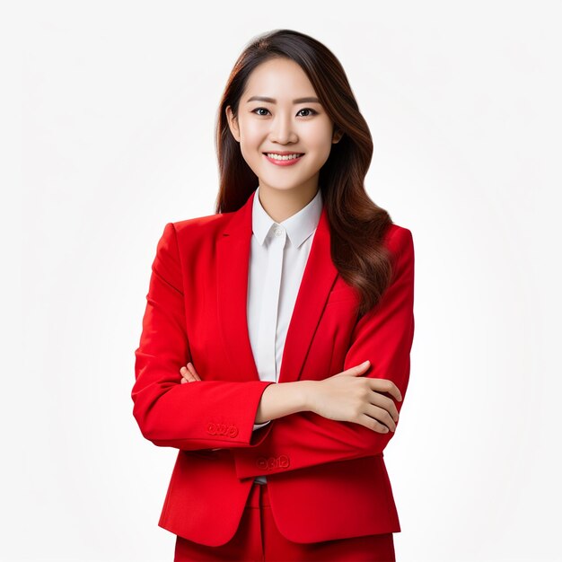 Premium Photo | Photo smiling asian business woman standing and looking Premium Photo | Photo smiling asian business woman standing and looking