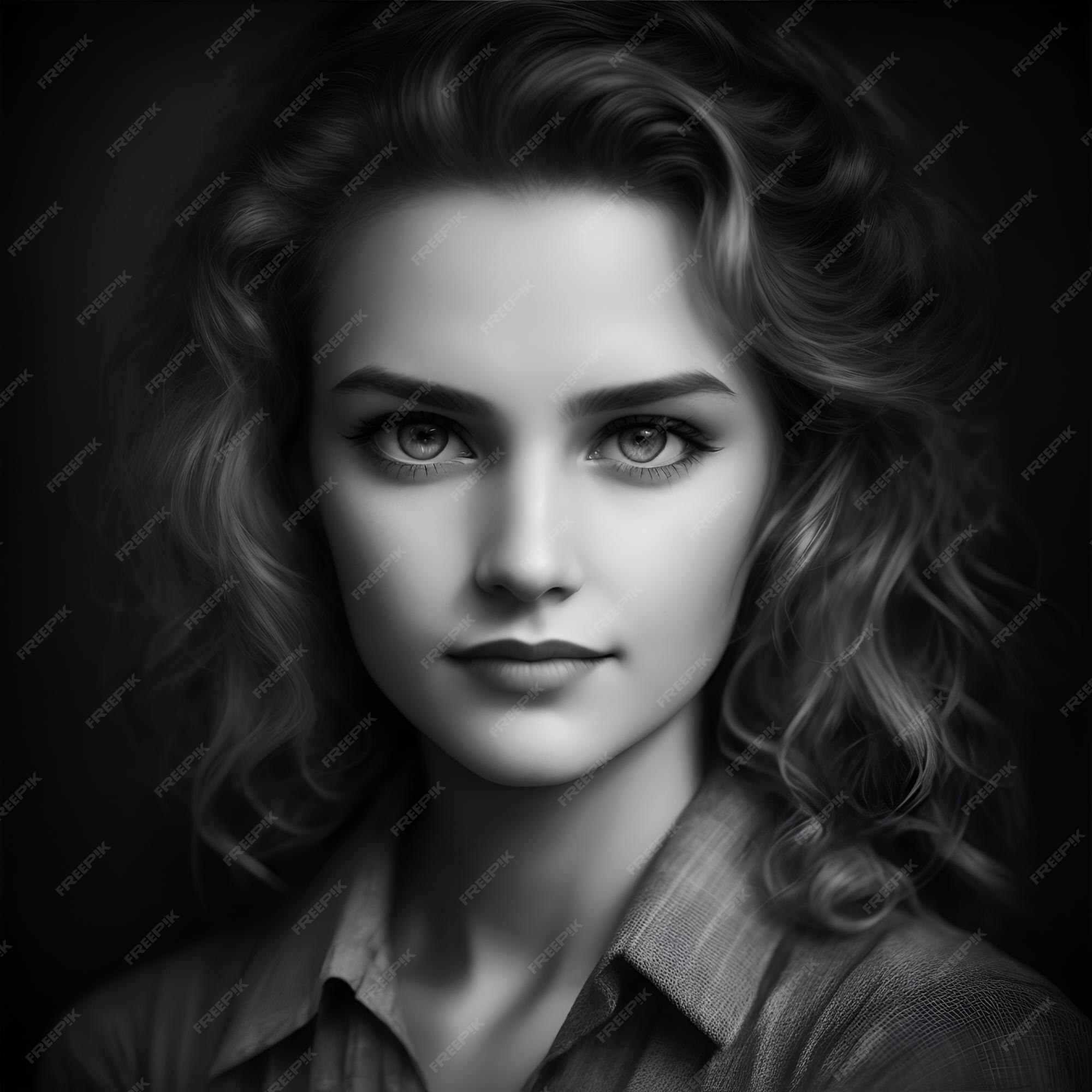 Premium Ai Image Photography Project Black And White Woman From 20 To